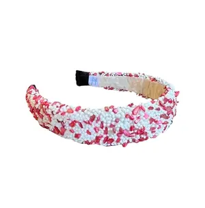 HEADBANDS OF HOPE Embellished Headband - Red + White