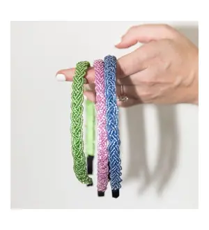 HEADBANDS OF HOPE Beaded Braid Headband - Pink