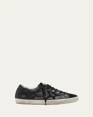 GOLDEN GOOSE Super-star Leather Glitter Low-top Sneakers