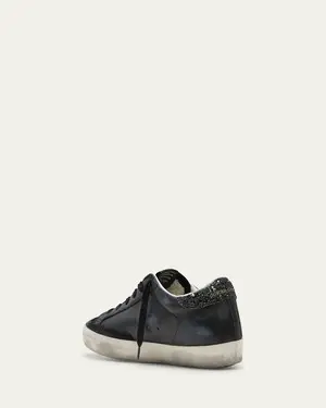 GOLDEN GOOSE Super-star Leather Glitter Low-top Sneakers