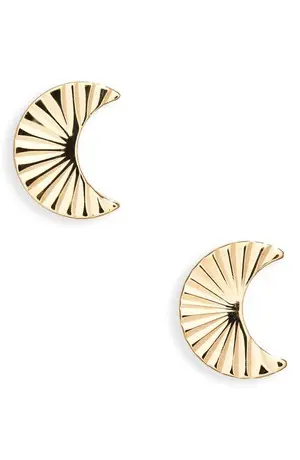 Bony Levy 14k Gold Moon Stud Earrings - 14ky