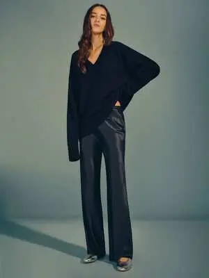 REFORMATION Gale Satin Pant - Blue