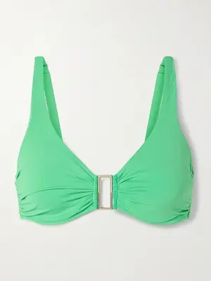 Melissa Odabash Bel Air Embellished Underwired Bikini Top - Green