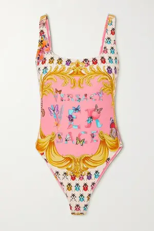 Versace Dua Lipa Printed Swimsuit