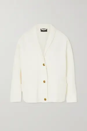 Loro Piana Shana Waffle-knit Cotton Cardigan