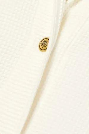 Loro Piana Shana Waffle-knit Cotton Cardigan