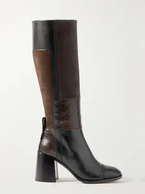 See By Chloé Irine Patchwork Knee Boots