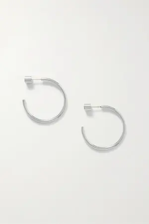 JENNIFER FISHER Mini Thread Hoop Earrings - Silver