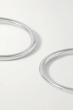 JENNIFER FISHER Mini Thread Hoop Earrings - Silver