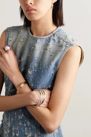 JENNIFER FISHER Mini Thread Hoop Earrings - Silver