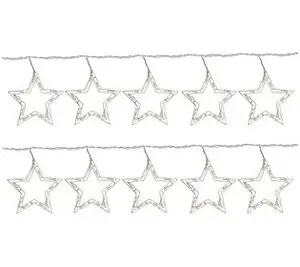 NORTHLIGHT 100 Clear Twinkling Star Icicle Lights - One-color