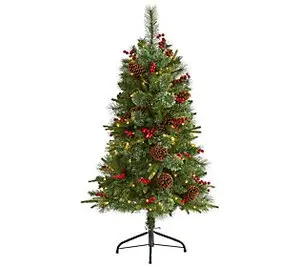 NEARLY NATURAL 8.5-ft British Columbia Fir Chri Stmas Tree - One-color
