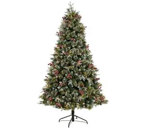 NEARLY NATURAL 7.5-ft Snow Tipped Aspen Spruce Hristmas Tree - One-color