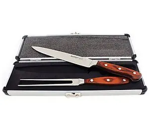 BERGHOFF Pakka Wood 3-piece Ss Carving Set With Wood Case - One-color