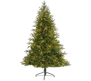 NEARLY NATURAL 6.5-ft Colorado Mountain Fir Chr Stmas Tree - One-color