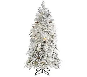 NEARLY NATURAL 5-ft Montana Down Swept Spruce C Ristmas Tree - One-color