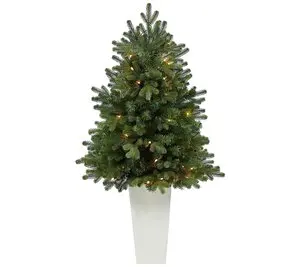 NEARLY NATURAL 3.5-ft Washington Fir Christmas Ree W/ 50 Leds - One-color