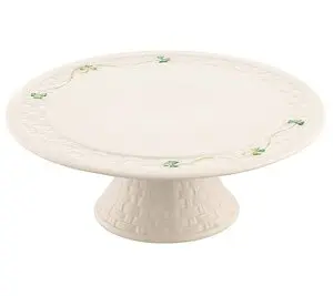 BELLEEK Pottery Shamrock Cake Stand - One-color