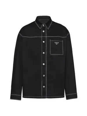Prada Stretch Cotton Shirt Black
