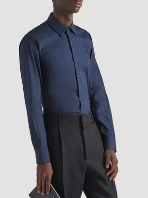 Prada Stretch Cotton Shirt - Blue