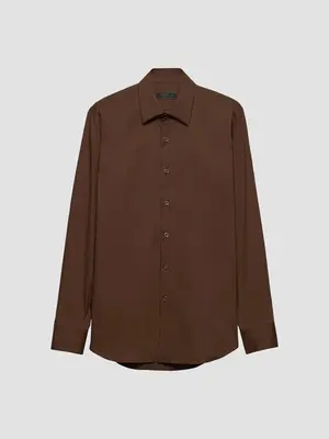 Prada Stretch Cotton Shirt - Brown