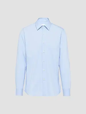 Prada Stretch Cotton Shirt - Light Blue
