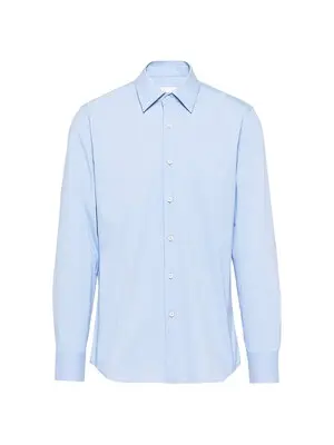Prada Stretch Cotton Shirt Sky Blue