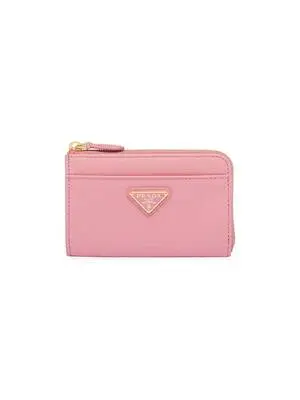 Prada Saffiano Keychain Card Case Pink