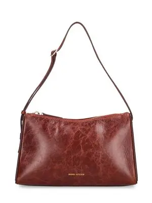 Manu Atelier Prism Leather Shoulder Bag - Tobacco