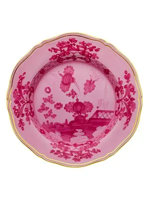 GINORI 1735 Oriente Italiano Gold-rimmed Plate Collection Porpora