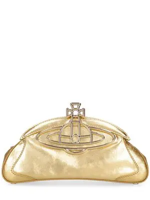 VIVIENNE WESTWOOD Amber Leather Clutch - Gold