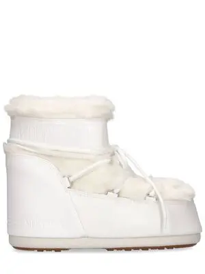 Moon Boot Low Icon Faux Fur Boots - White