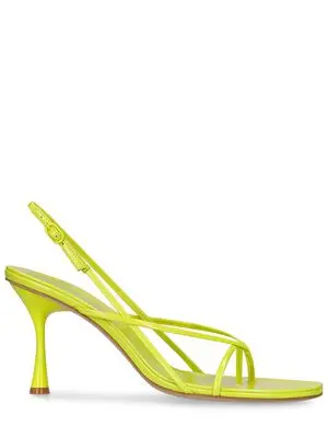 Studio Amelia 90mm Wishbone Leather Sandals - Yellow