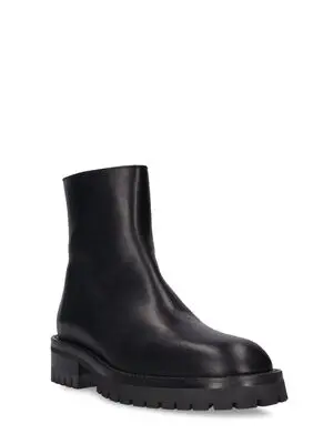 ANN DEMEULEMEESTER Drees Leather Ankle Boots