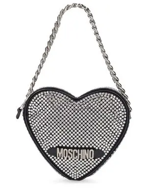 Moschino Crystal Heart Shoulder Bag