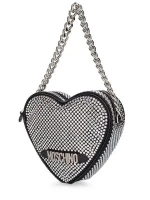 Moschino Crystal Heart Shoulder Bag