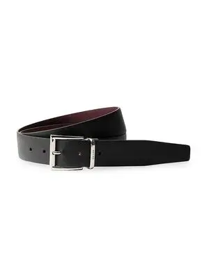 Prada Saffiano Leather Reversible Belt Blue Black