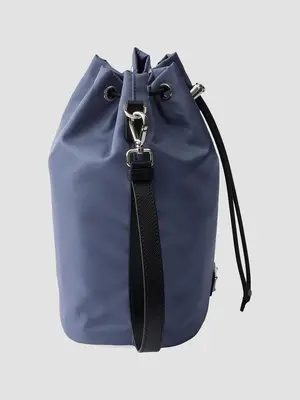 Prada Re-nylon And Saffiano Leather Pouch - Blue