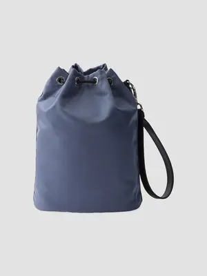 Prada Re-nylon And Saffiano Leather Pouch - Blue