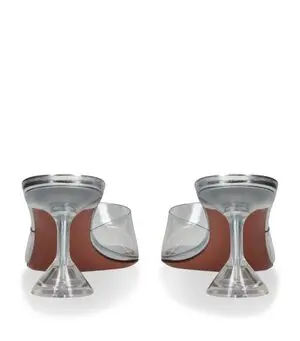 Amina Muaddi Lupita Glass Mules 70