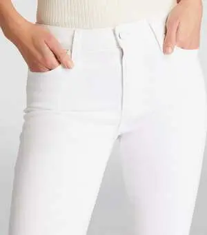 Paige Cropped Hoxton High-rise Skinny Jeans - White