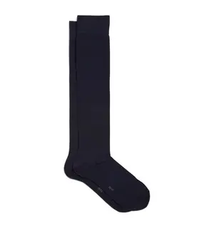 Falke Cotton Touch Knee-high Socks - Navy