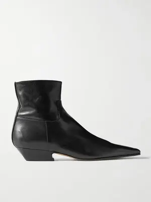 Khaite Marfa Leather Ankle Boots