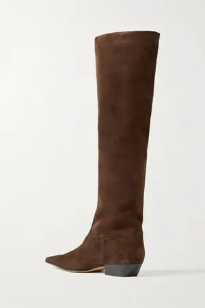 Khaite Marfa Suede Knee Boots - Brown