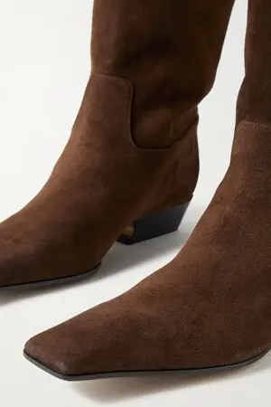 Khaite Marfa Suede Knee Boots - Brown