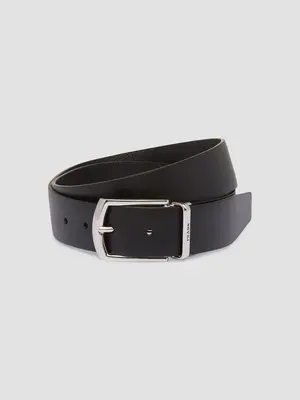 Prada Reversible Saffiano And Leather Belt - Black