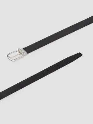 Prada Reversible Saffiano And Leather Belt - Black