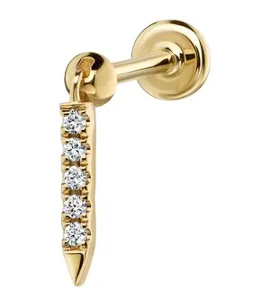 MARIA TASH Diamond Eternity Bar Single Stud Earring - Gold