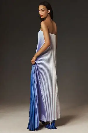 L'IDEE Elle Strapless Pleated Gown