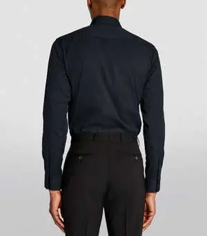 Sandro Cotton-blend Point-collar Shirt - Blue